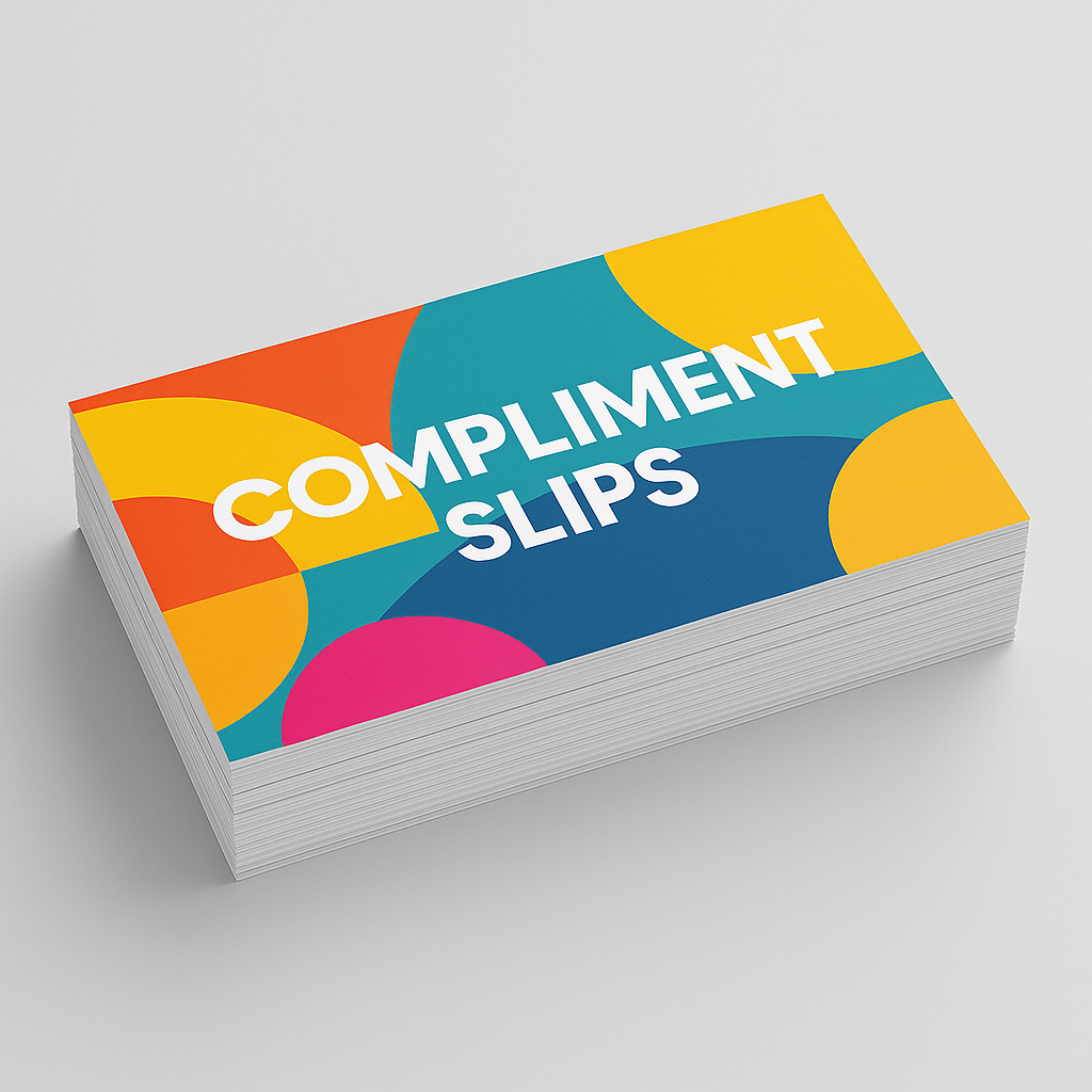 Compliment Slip Printing | DL Size | Uncoated Paper| CMYK Printing